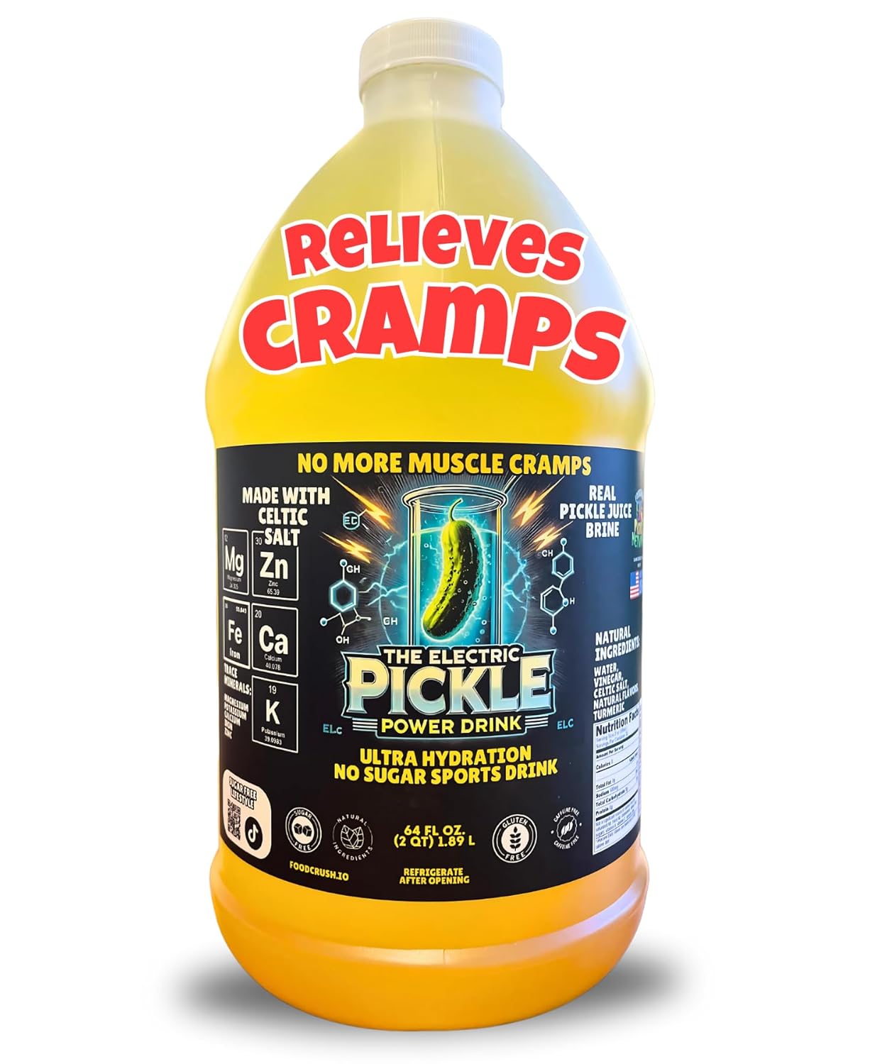 Electric Pickle Drink With Celtic Salt-Relieves Cramps & Dehydration-E ...